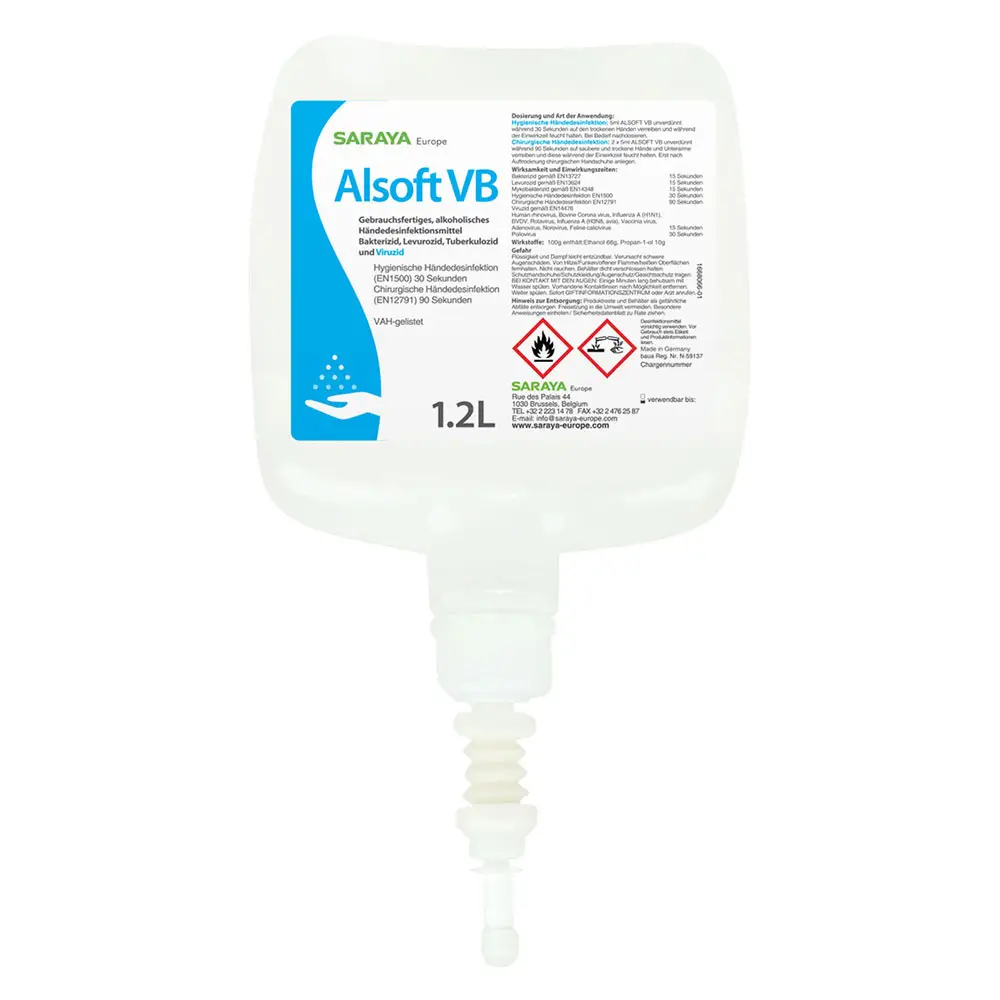 Händedesinfektion Saraya Alsoft VB 1,2l Patrone