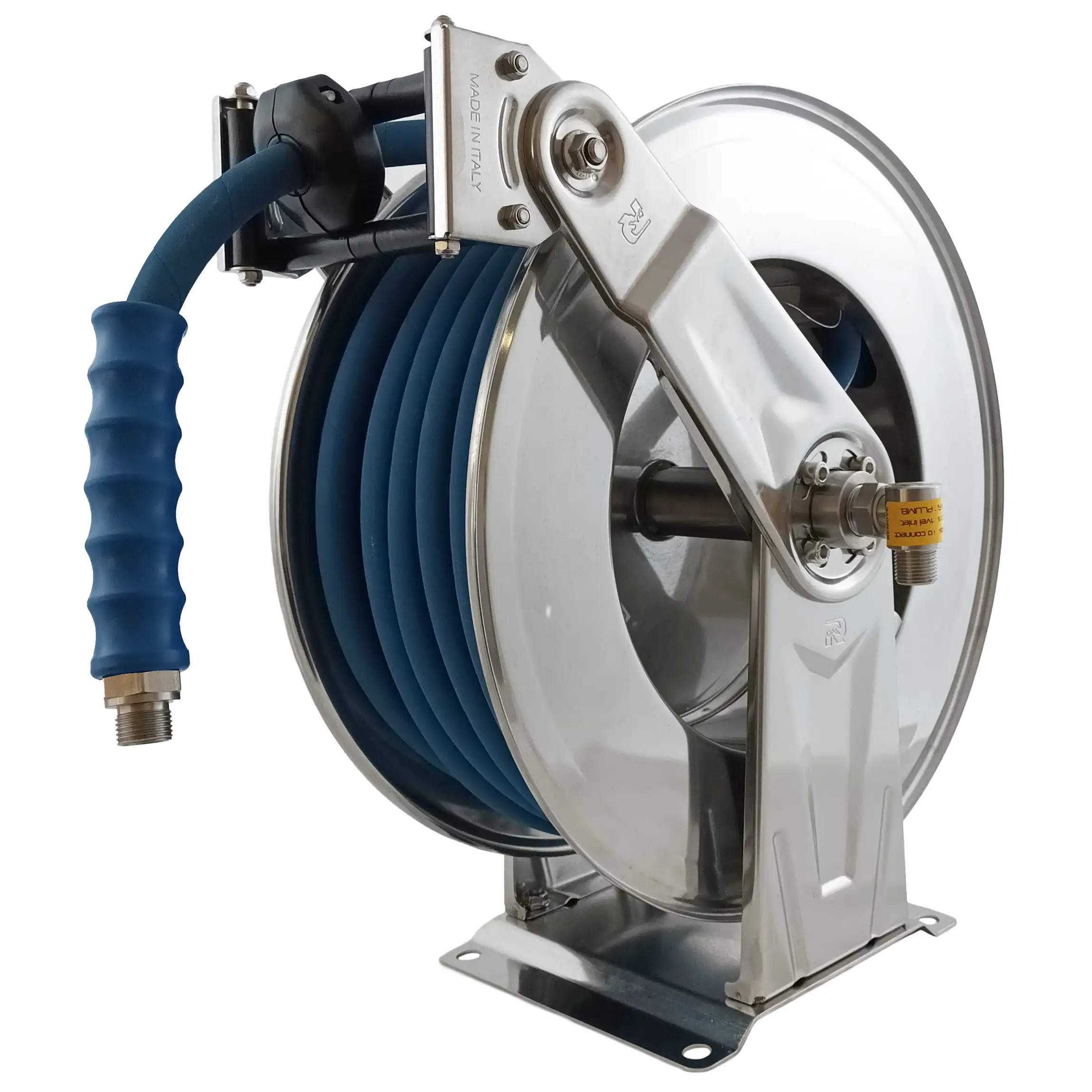 Edelstahl Schlauchaufroller mit 20m Schlauch DN12
